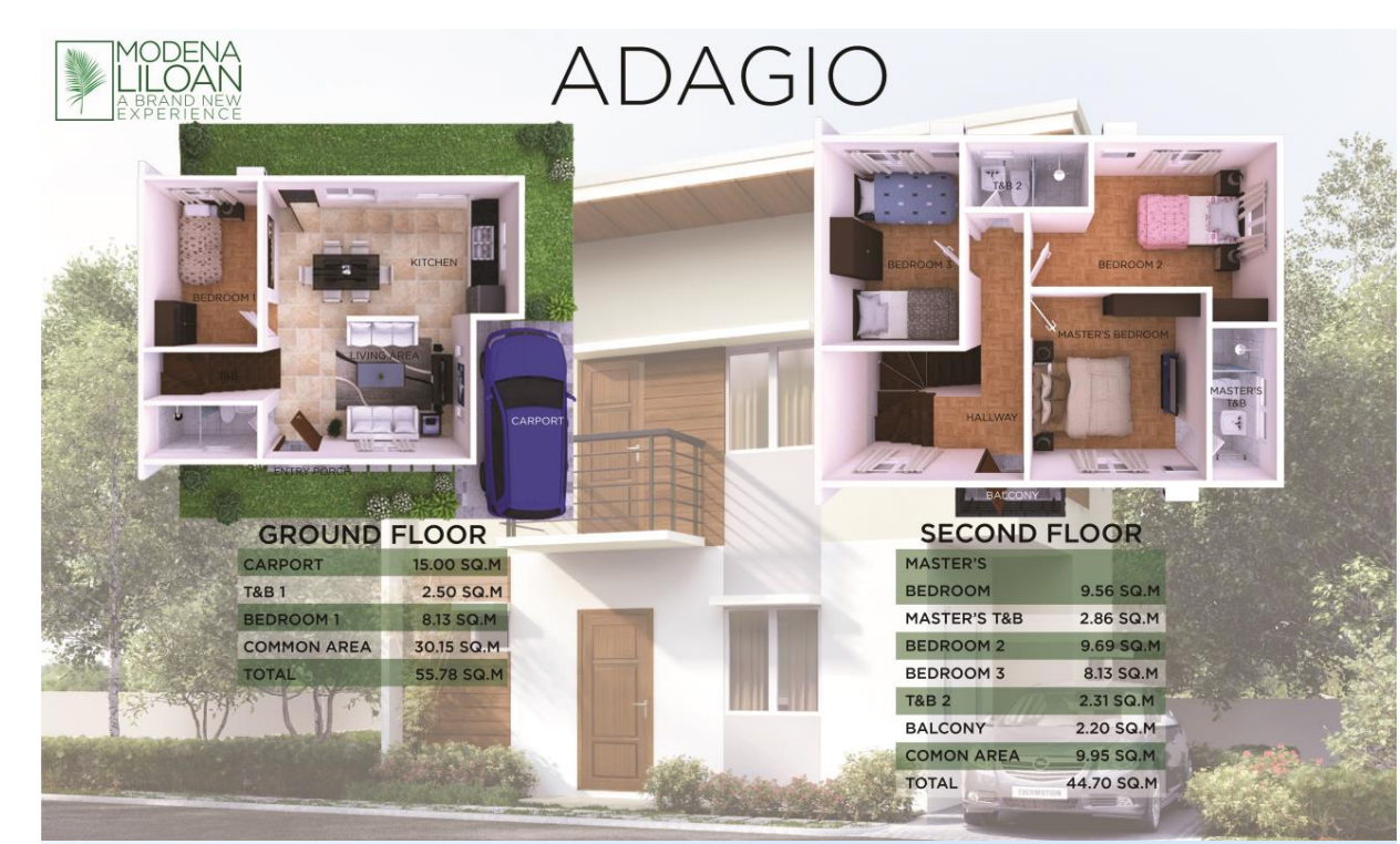 Rea Ines | Modena Liloan | Adagio- 2 Storey Single Attached | Bachelors ...